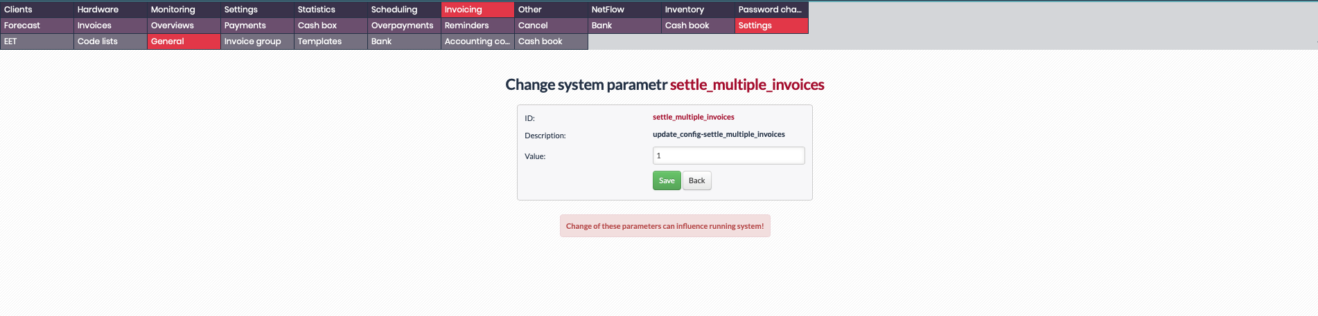 Matching one payment to multiple invoices – ISPadmin wiki