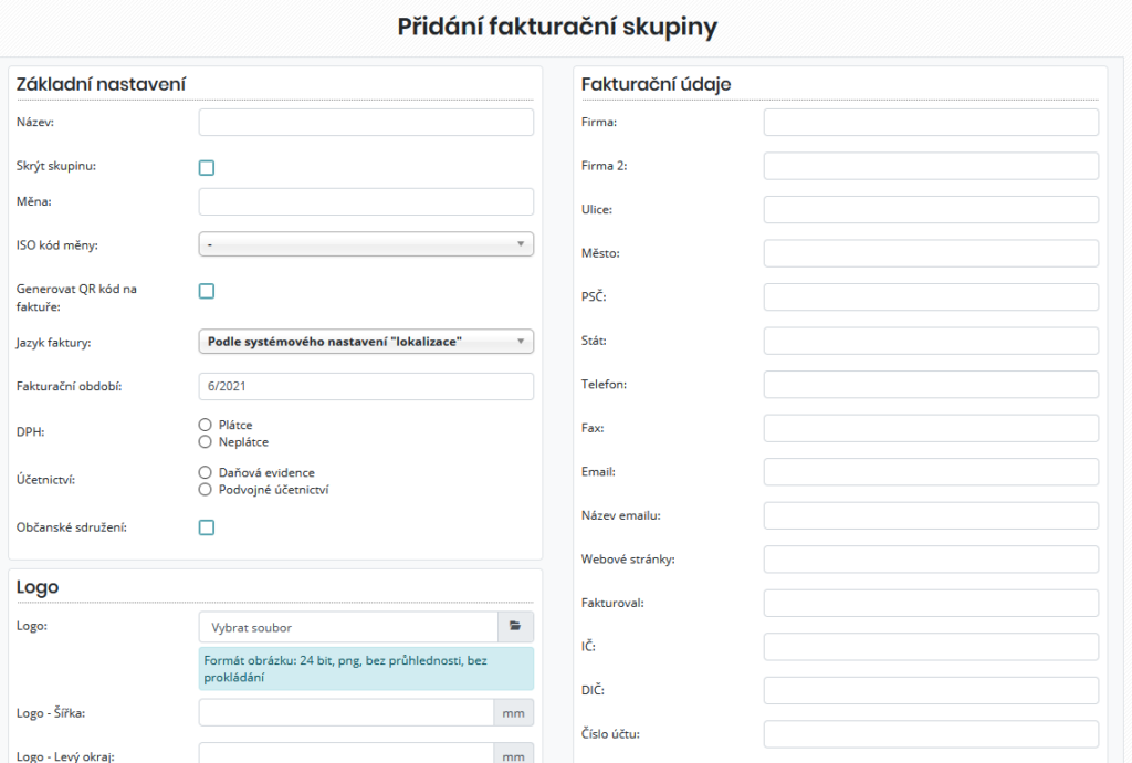 Fakturační skupiny - ISPadmin wiki