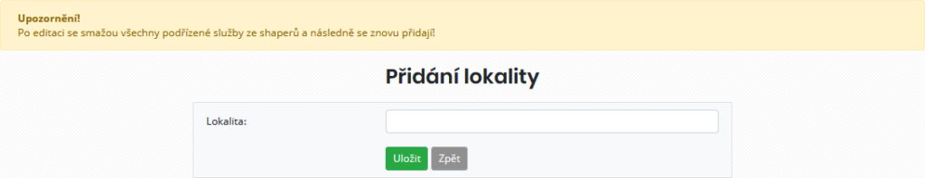 Lokality - ISPadmin wiki